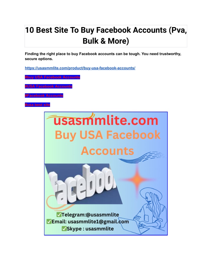 PPT - 10 Best Site To Buy Facebook Accounts (Pva, Bulk & More ... PPT - 10 Best Site To Buy Facebook Accounts (Pva, Bulk & More ...