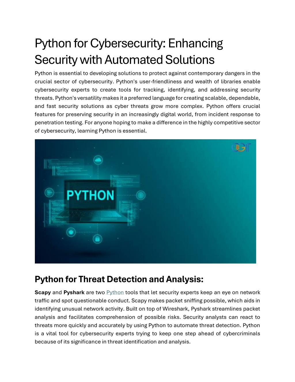 Ppt Python For Cybersecurity Enhancing Security With Automated Solutions Powerpoint