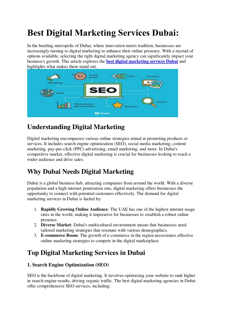 PPT - Best Digital Marketing Services Dubai (1) PowerPoint Presentation ... PPT - Best Digital Marketing Services Dubai (1) PowerPoint Presentation ...