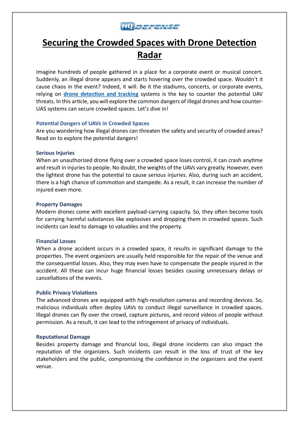 Ppt Securing The Crowded Spaces With Drone Detection Radar Powerpoint