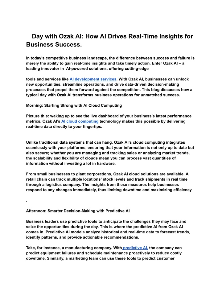 PPT - A Day with Ozak AI_ How AI Drives Real-Time Insights for Business ... PPT - A Day with Ozak AI_ How AI Drives Real-Time Insights for Business ...