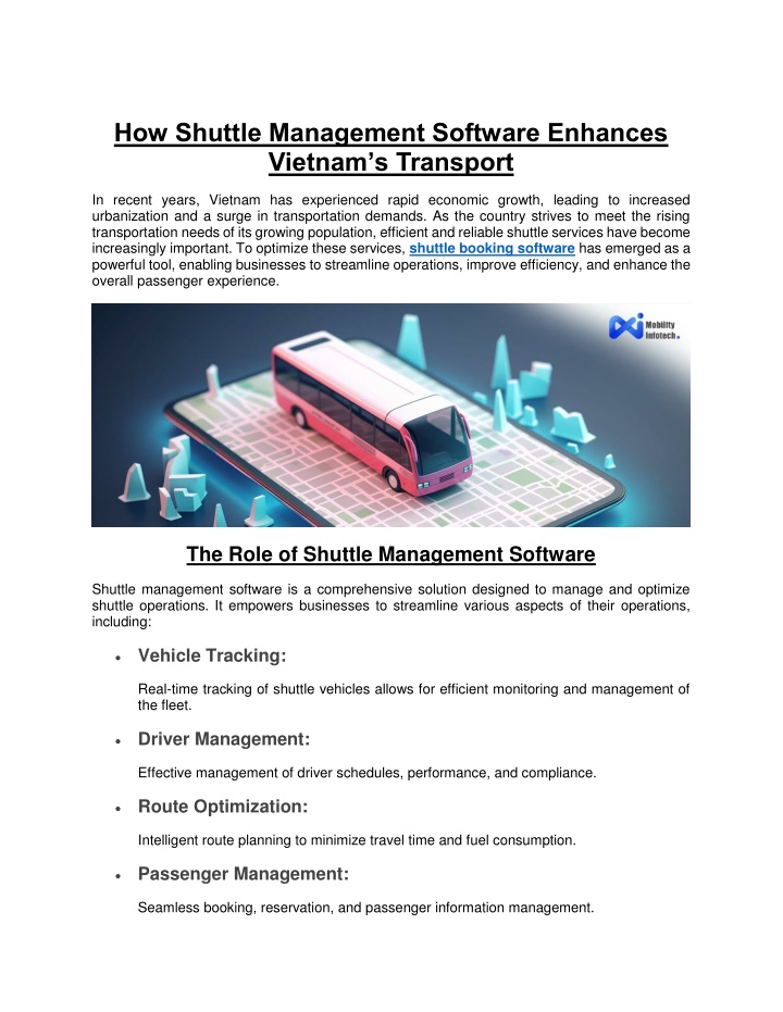 PPT - How Shuttle Management Software Enhances Vietnam’s Transport ... PPT - How Shuttle Management Software Enhances Vietnam’s Transport ...