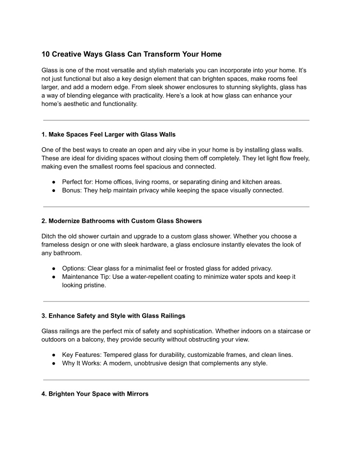 PPT - 10 Creative Ways Glass Can Transform Your Home PowerPoint ... PPT - 10 Creative Ways Glass Can Transform Your Home PowerPoint ...