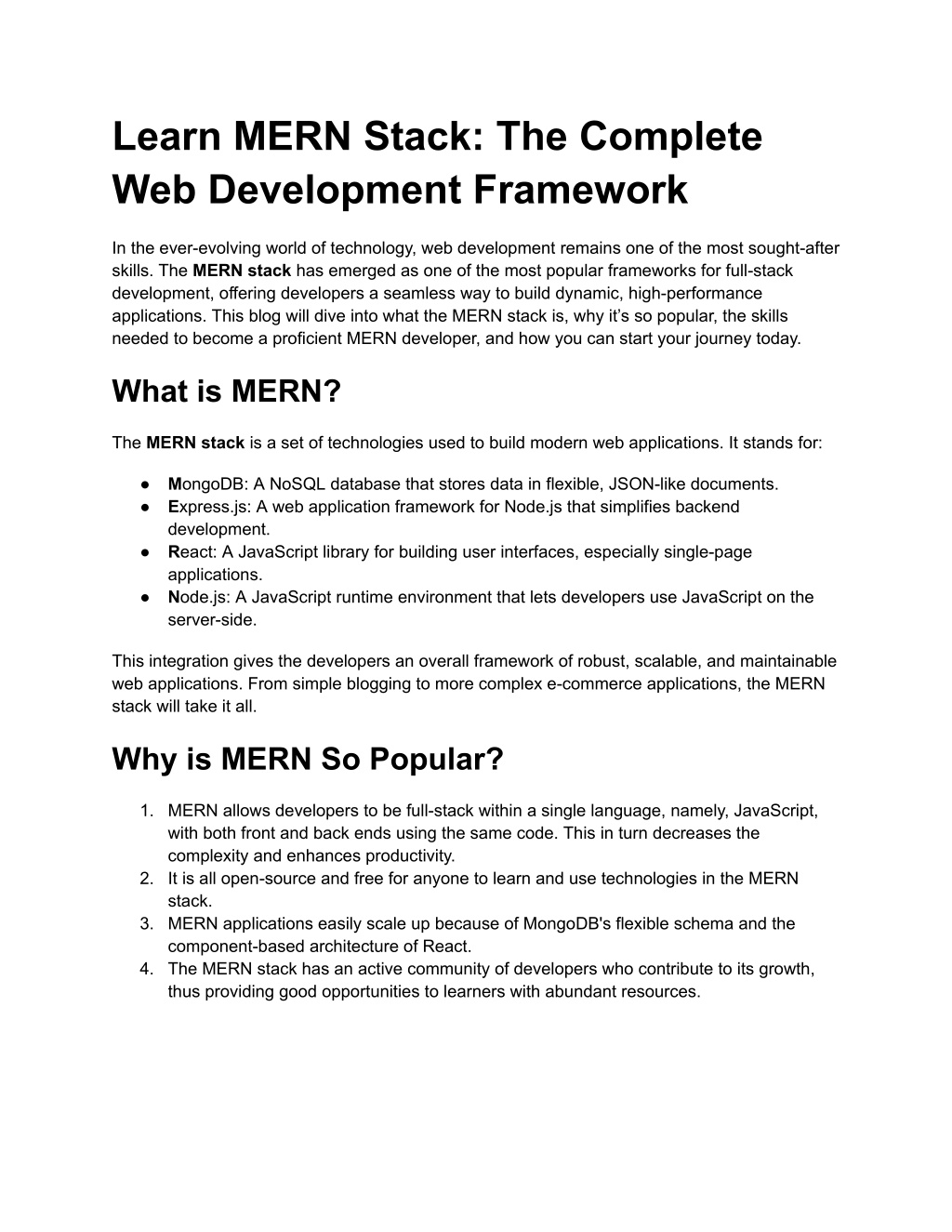 PPT - Learn MERN Stack_ The Complete Web Development Framework PowerPoint Presentation - ID:13855233