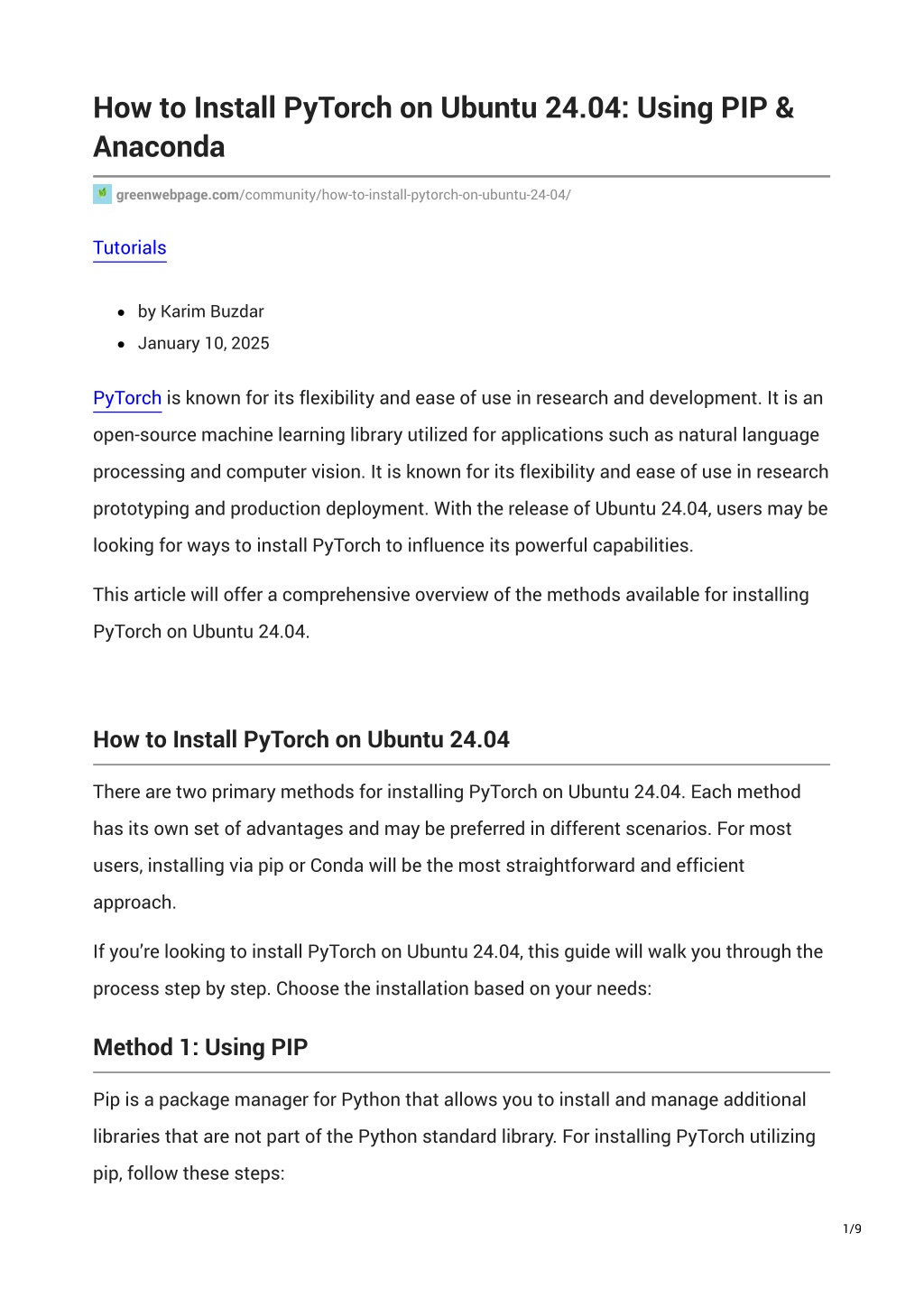 PPT - How to Install PyTorch on Ubuntu 24.04_ Using PIP & Anaconda ...