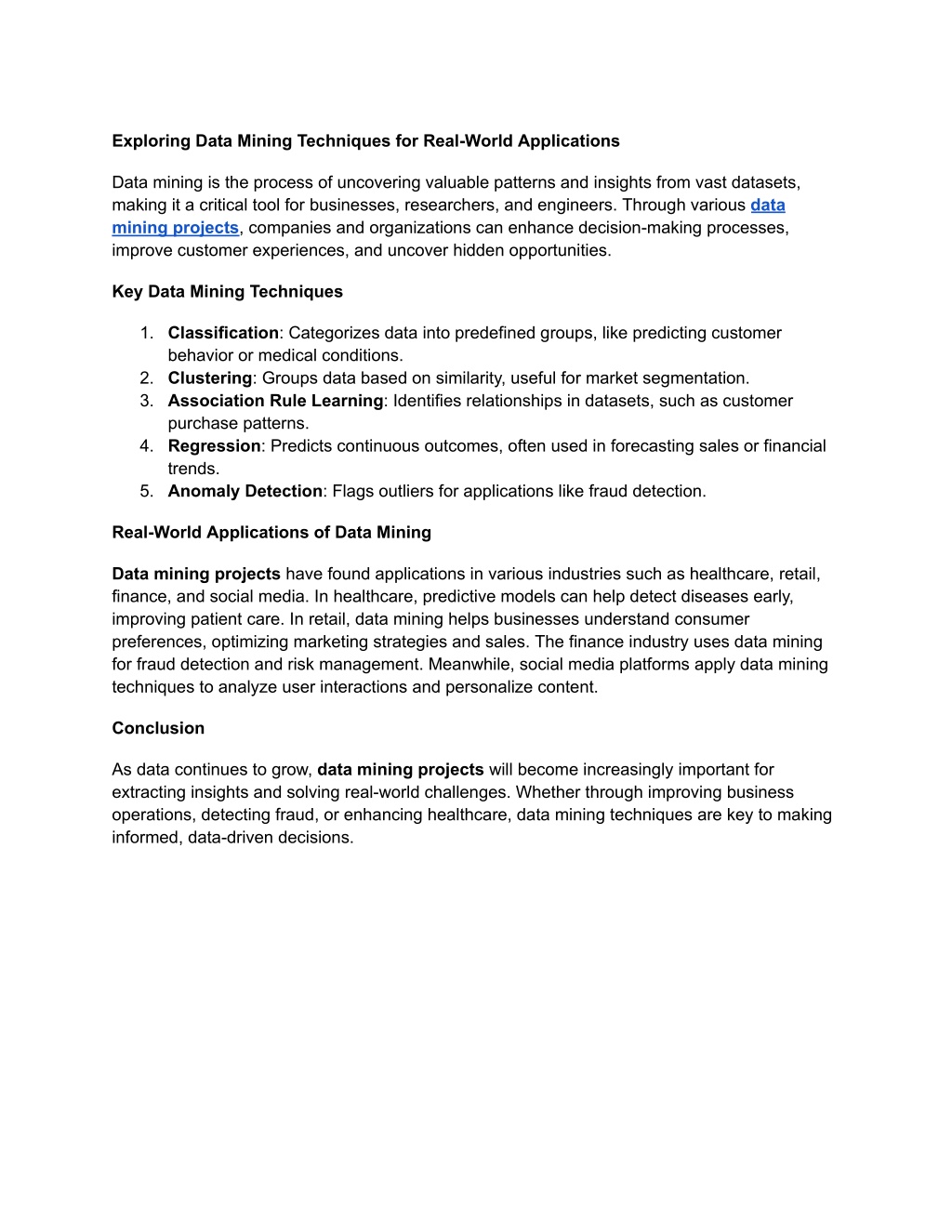 Ppt Exploring Data Mining Techniques For Real World Applications