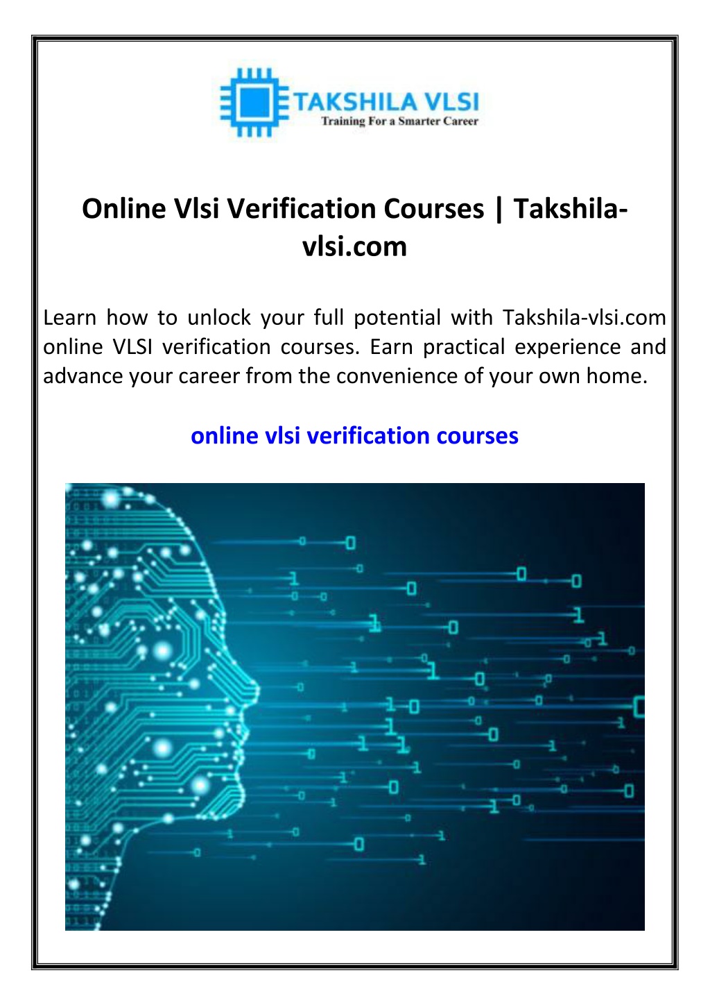 PPT - Online Vlsi Verification Courses Takshila-vlsi.com PowerPoint Presentation - ID:13926158