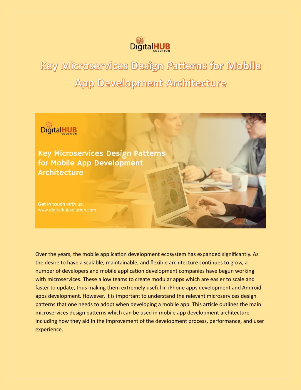 PPT - Key Microservices Design Patterns for Mobile App Development Architecture PowerPoint ...