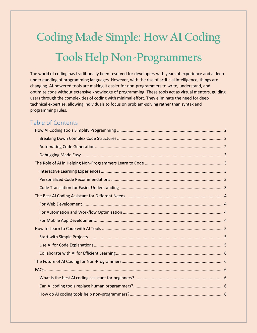 PPT - Coding Made Simple How AI Coding Tools Help Non-Programmers PowerPoint Presentation - ID ...