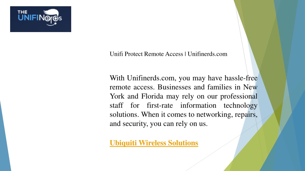 PPT - Unifi Protect Remote Access Unifinerds.com PowerPoint ...