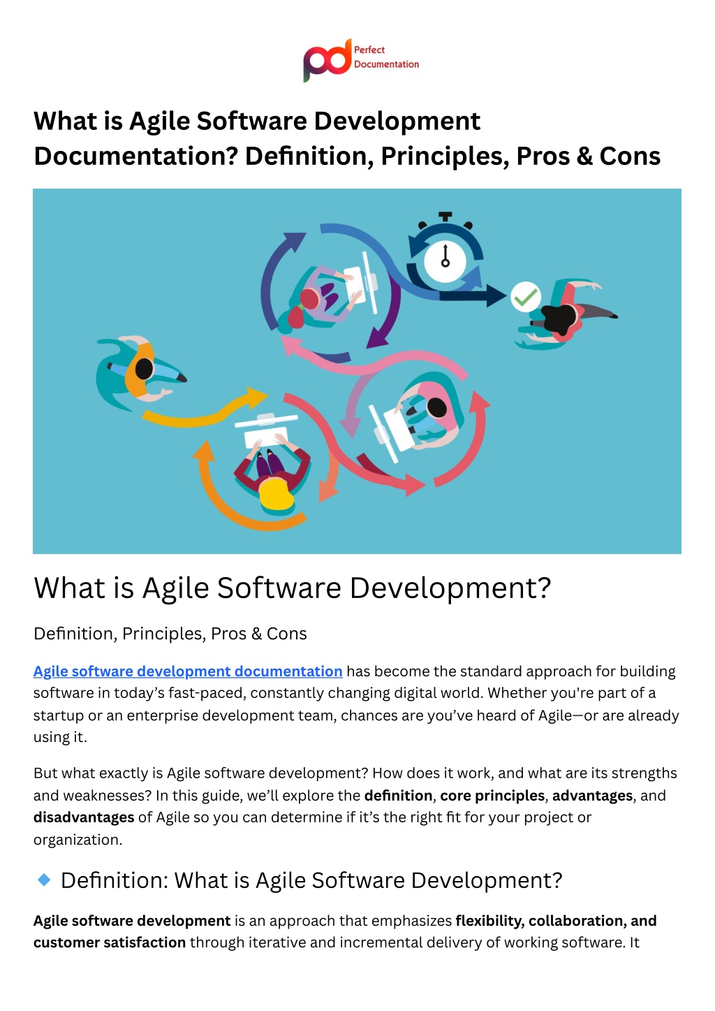 PPT - What is Agile Software Development Documentation? Definition, Principles, Pros ...