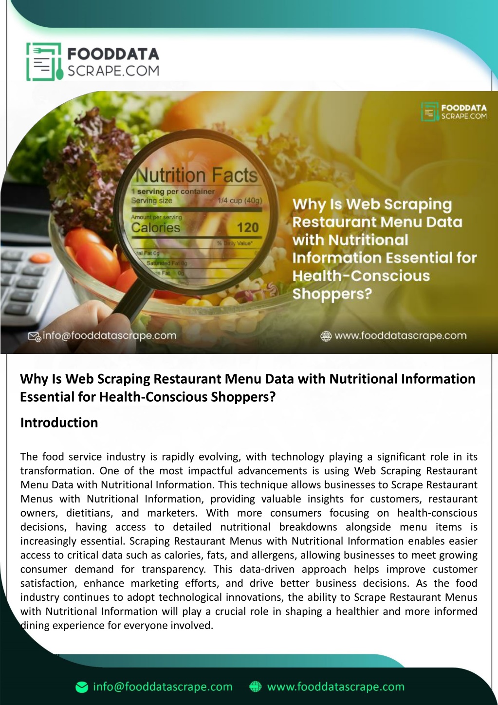 PPT - Web Scraping Restaurant Menu Data with Nutritional Information ...