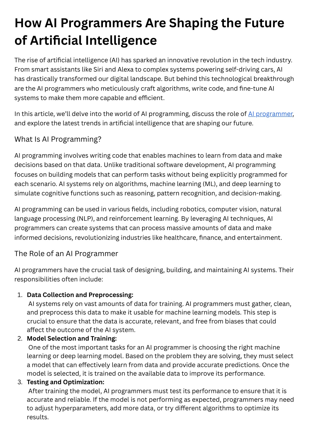 PPT - How AI Programmers Are Shaping the Future of Artificial Intelligence PowerPoint ...