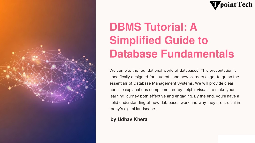 PPT - DBMS-Tutorial-A-Simplified-Guide-to-Database-Fundamentals PowerPoint Presentation - ID ...