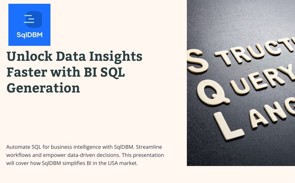 PPT - Unlock Data Insights Faster with BI SQL Generation.pdf PowerPoint Presentation - ID:14253755
