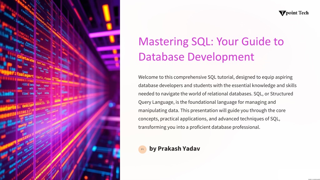 PPT - Mastering-SQL-Your-Guide-to-Database-Development PowerPoint Presentation - ID:14274108