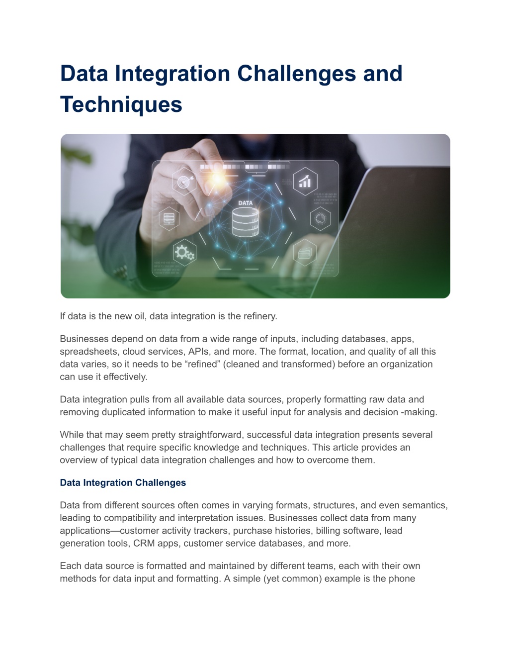 PPT - Data Integration Challenges and Techniques PowerPoint ...