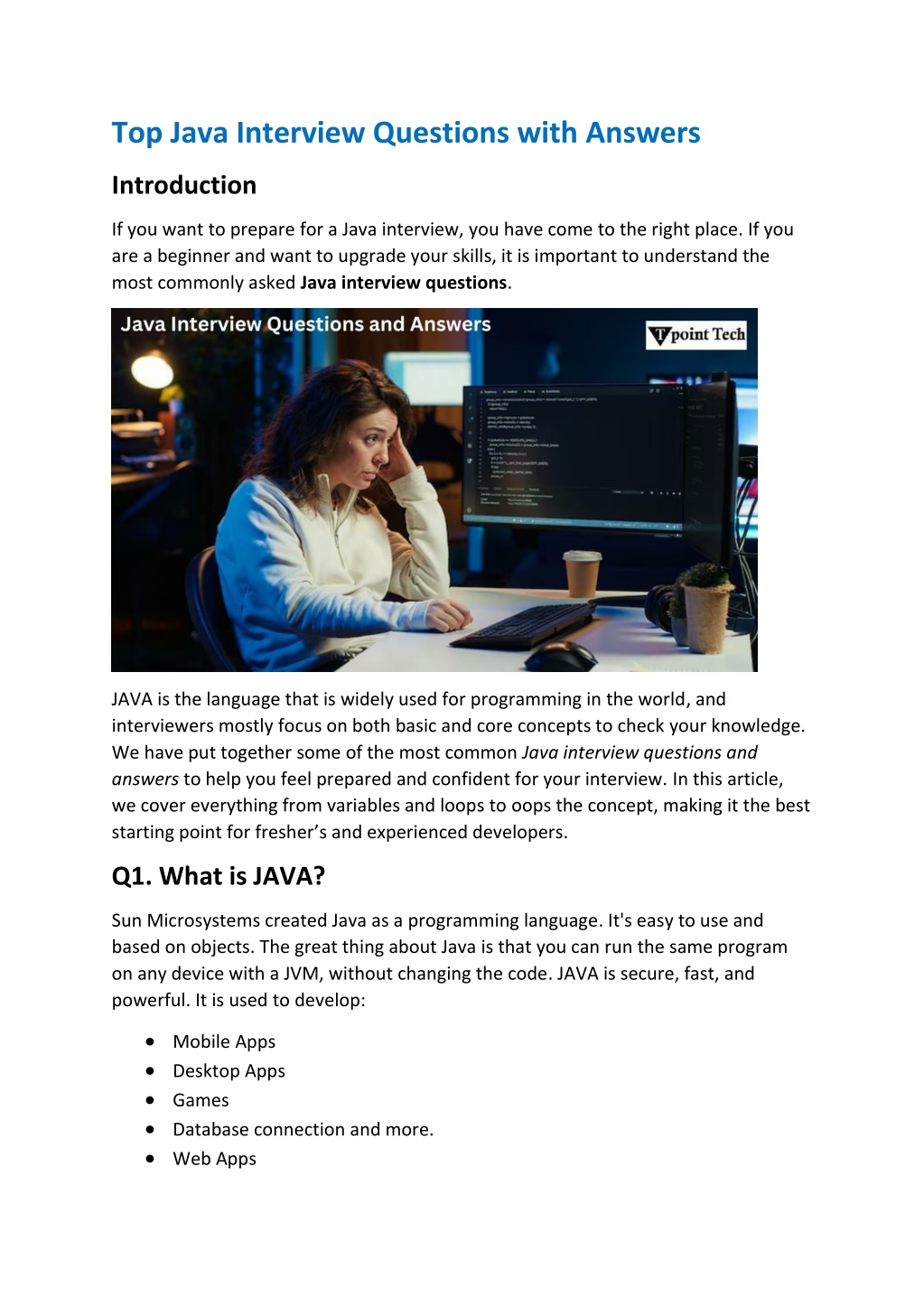 PPT - Java Interview Questions with Answers PowerPoint Presentation ...