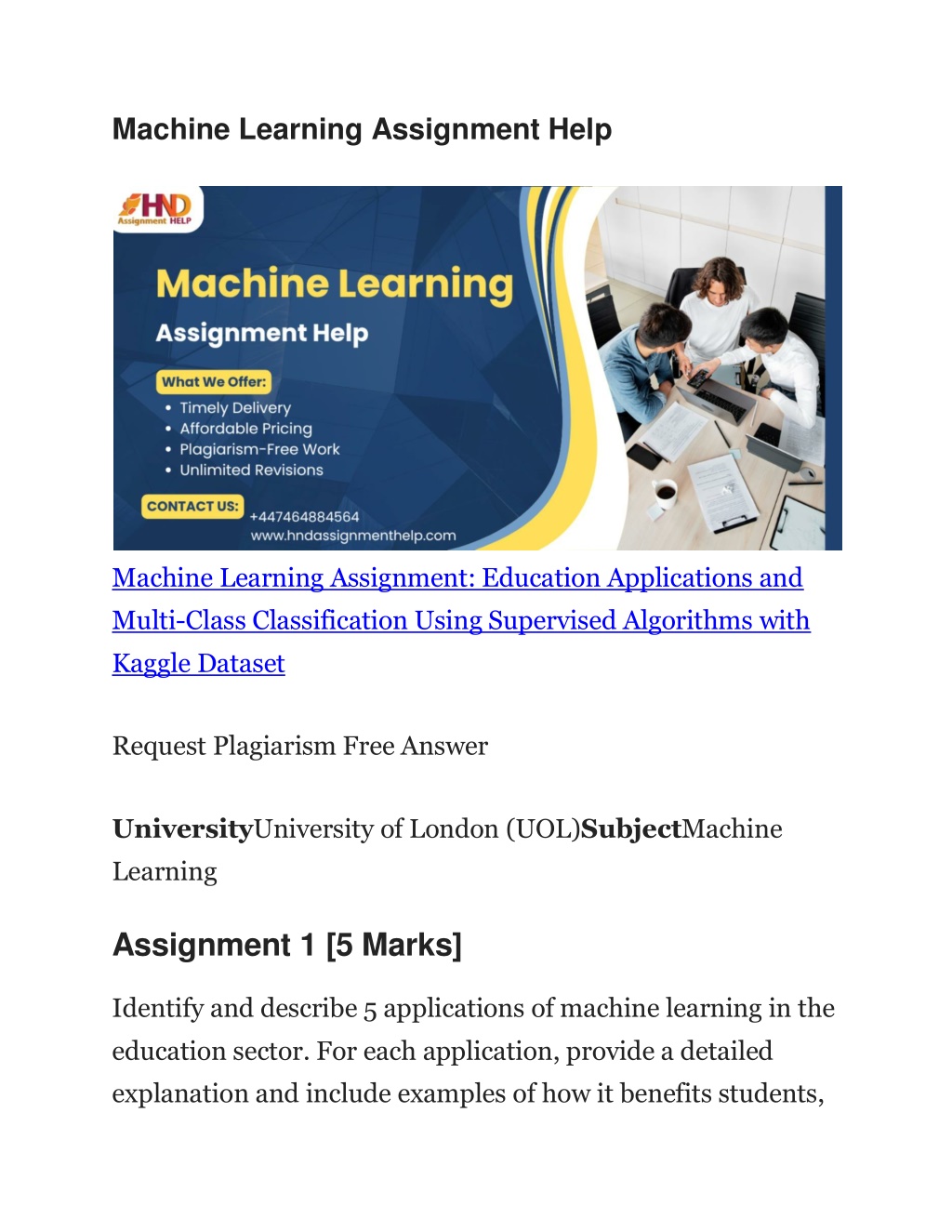PPT - Machine Learning Assignment Help PowerPoint Presentation, free download - ID:14289930