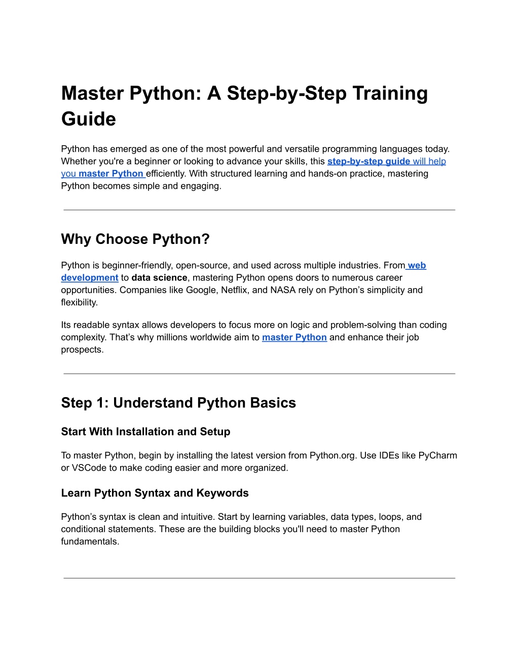 PPT - A - Master Python_ A Step-by-Step Training Guide PowerPoint ...