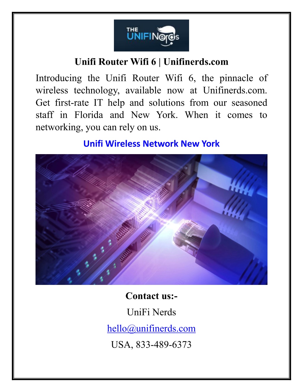 PPT - Unifi Router Wifi 6 Unifinerds.com PowerPoint Presentation, free ...