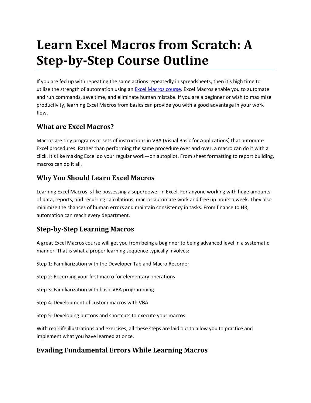 PPT - Learn Excel Macros from Scratch PowerPoint Presentation, free download - ID:14310981