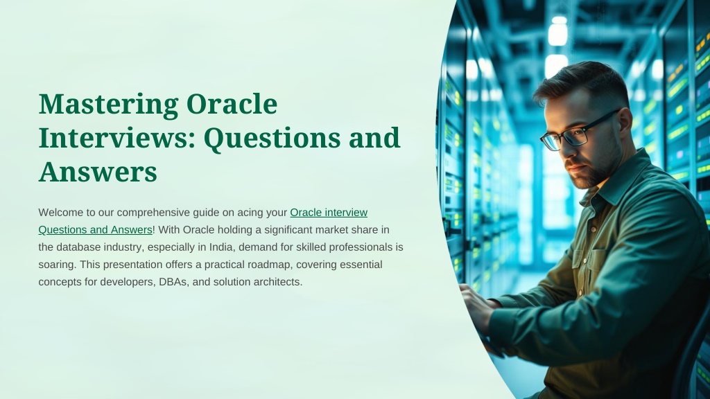 PPT - Oracle Interview Questions and Answers by scholarhat PowerPoint Presentation - ID:14323835