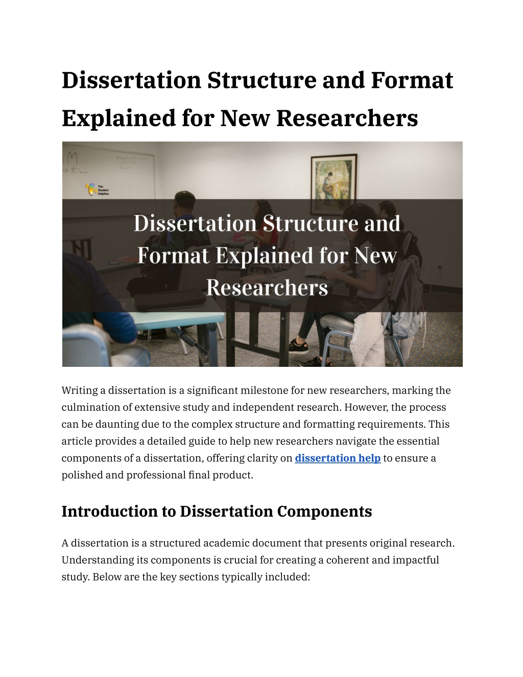 PPT - Dissertation Structure and Format Explained for New Researchers ...
