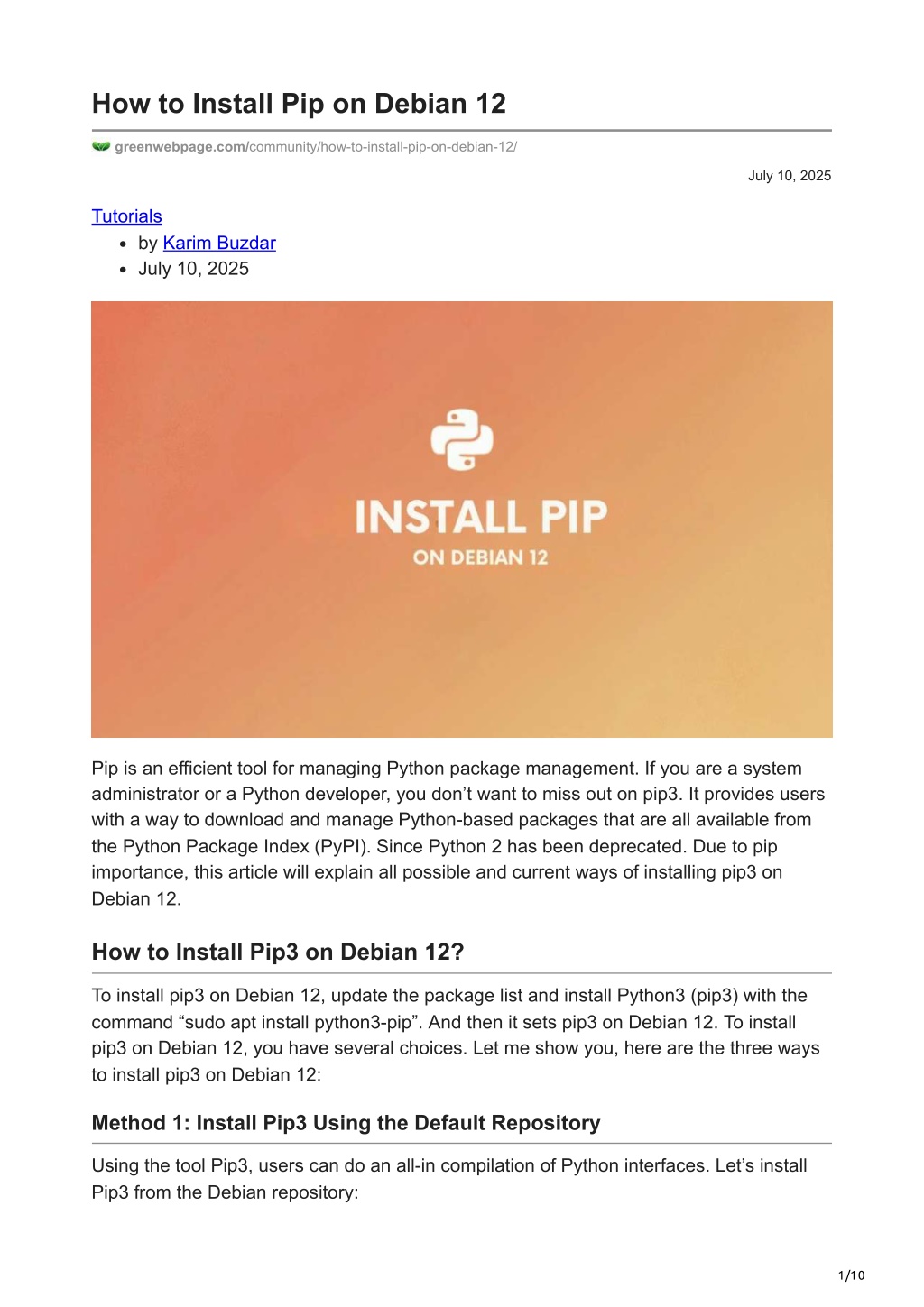 PPT - How to Install Pip on Debian 12 PowerPoint Presentation, free download - ID:14353391