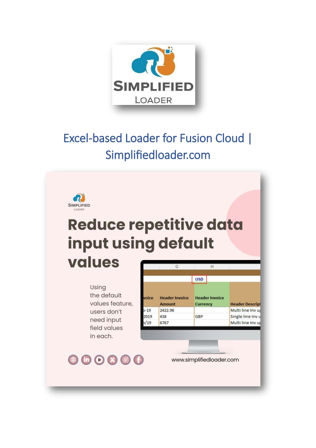 PPT - Excel-based Loader for Fusion Cloud | Simplifiedloader.com PowerPoint Presentation - ID ...