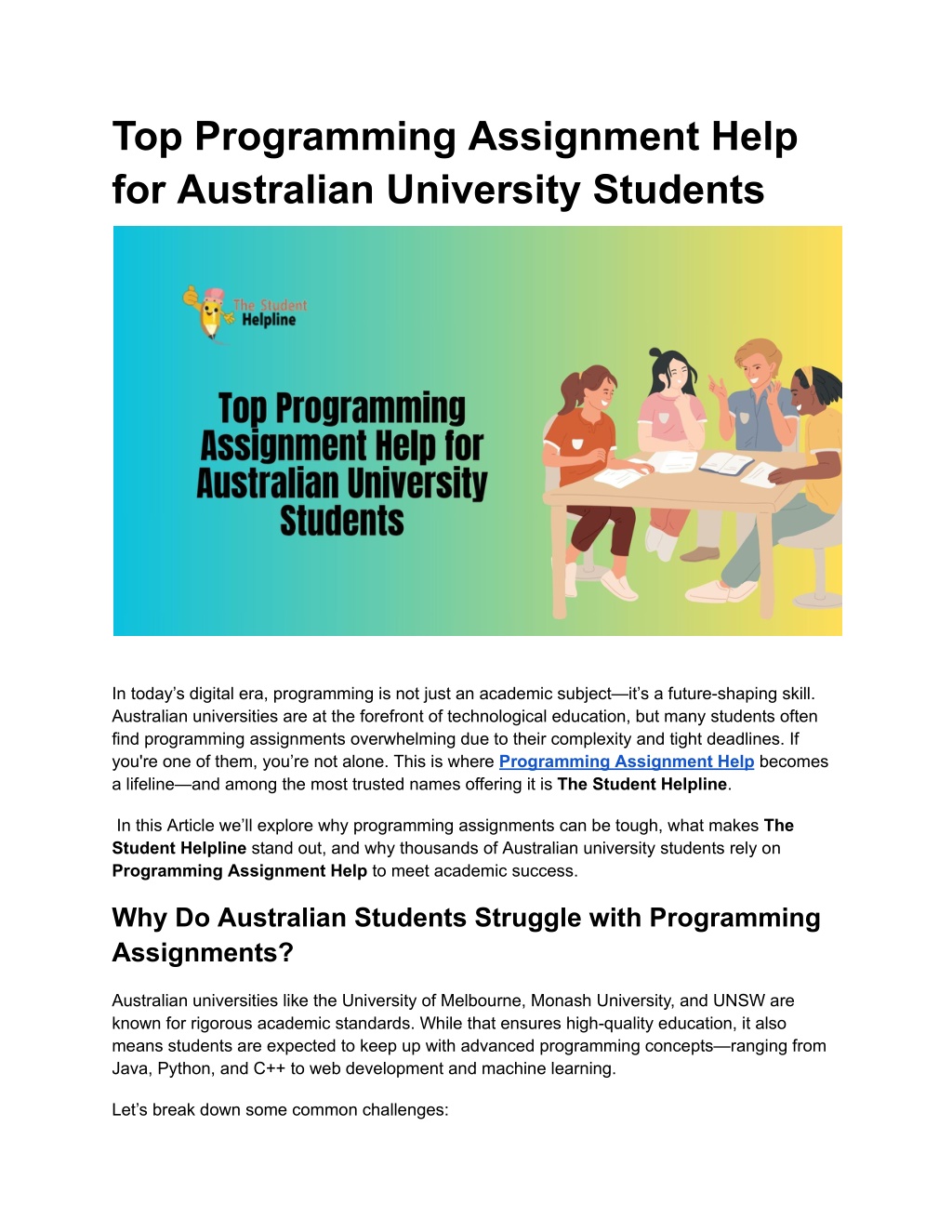 PPT - Top Programming Assignment Help for Australian University Students (1) PowerPoint ...