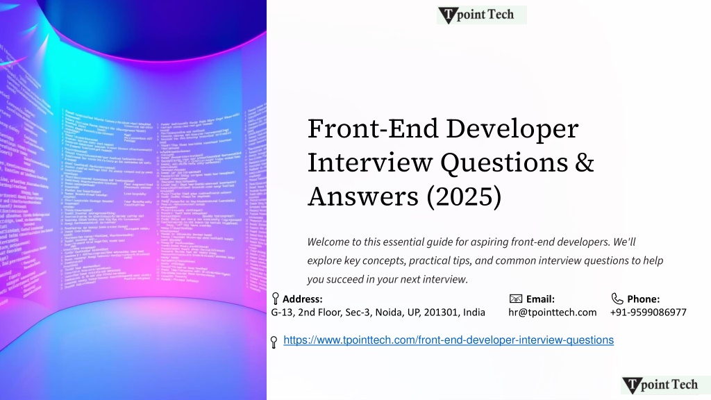PPT - Front-End-Developer-Interview-Questions-and-Answers-2025 PowerPoint Presentation - ID:14457810