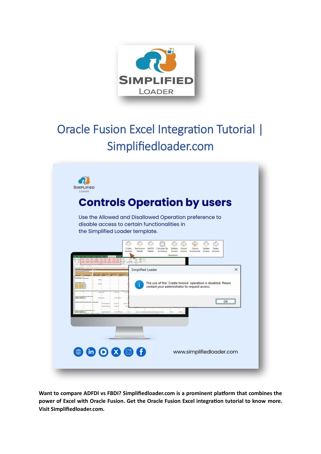 PPT - Oracle Fusion Excel Integration Tutorial | Simplifiedloader.com PowerPoint Presentation ...